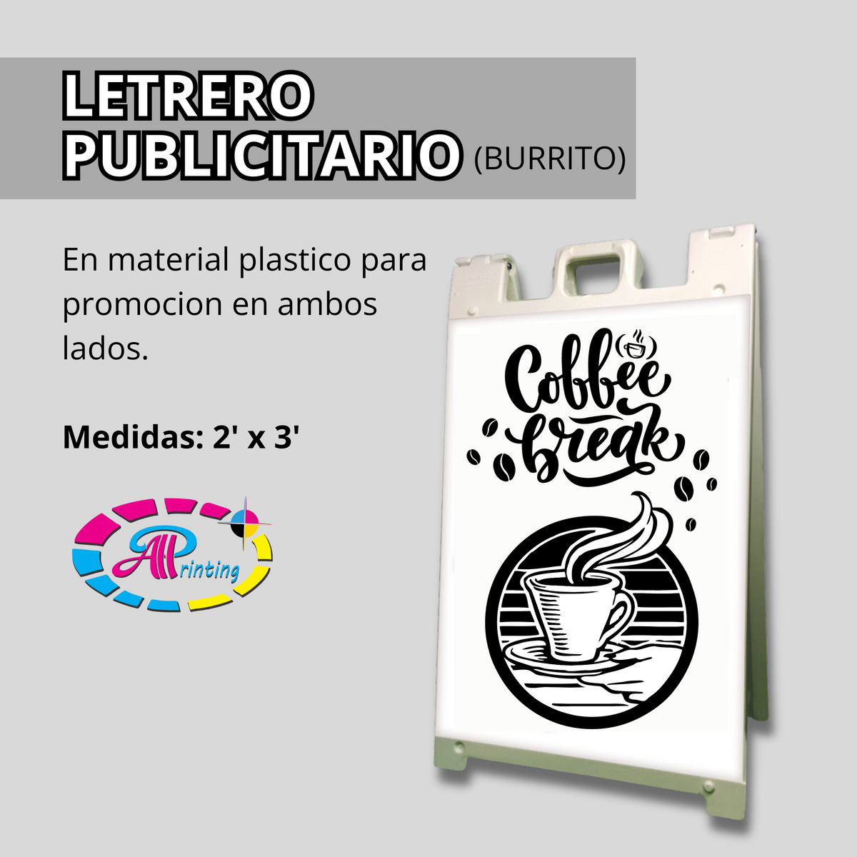 Letrero Publicitario – All Printing Inc.